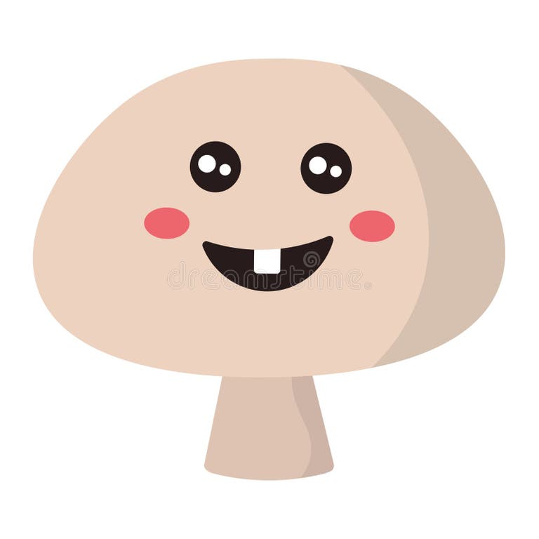 Smiling Mushroom Cartoon. Vector Stock Vector - Illustration of vector ...
