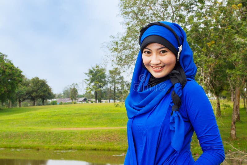 Smiling muslim woman. stock image. Image of cheerful - 23508283
