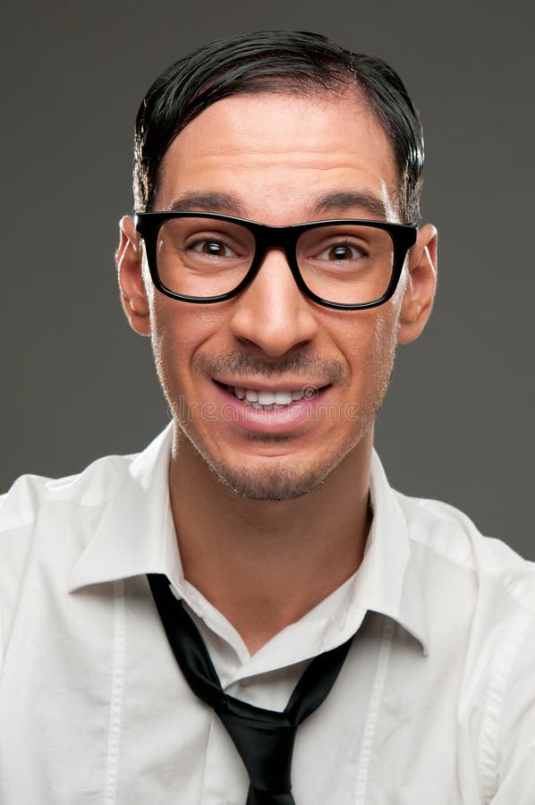 Smiling nerd stock photo. Image of comic, geek, latin - 17868342