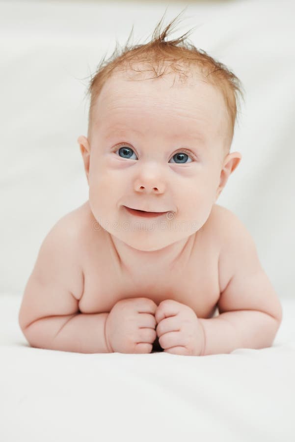 Smiling newborn baby stock image. Image of human, motherhood - 39545351