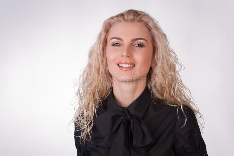 Smiling nice young girl stock image. Image of glamorous - 9299425