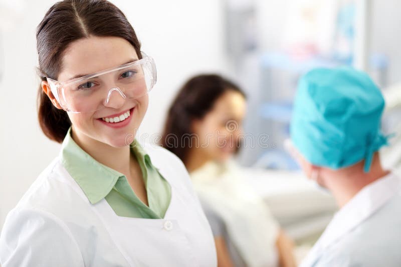 Smiling nurse stock photo. Image of indoors, modern, girl - 26268102