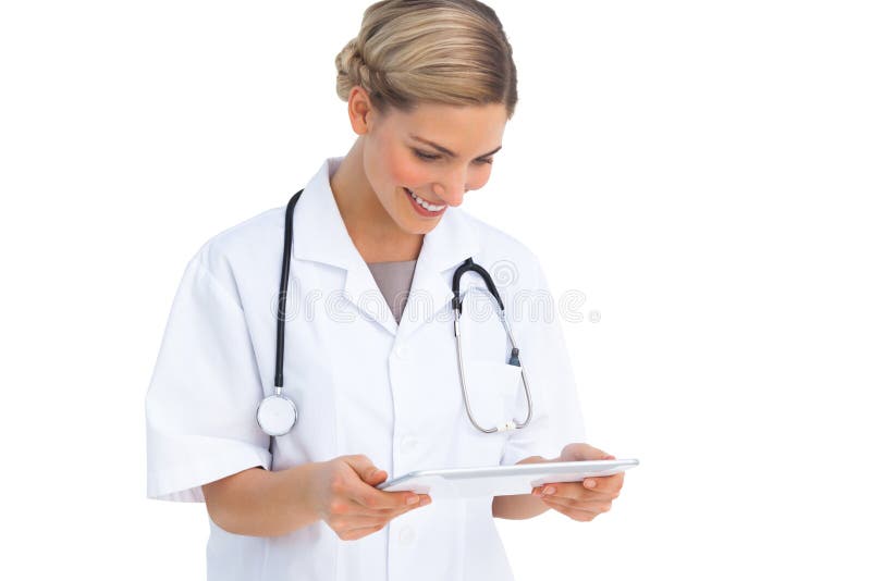 Smiling Nurse Fixing a Senior Patient S Bed Stock Photo - Image of ...