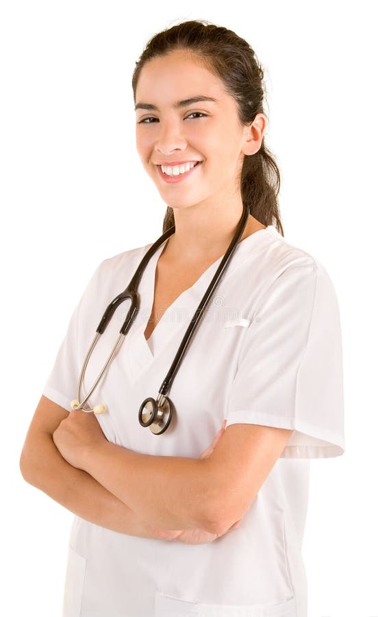 Smiling Nurse with Thumbs Up Posing Stock Image - Image of cheerful ...