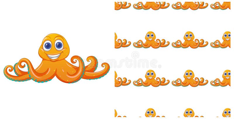 Smiling Octopus Illustration Stock Vector - Illustration of fabric ...