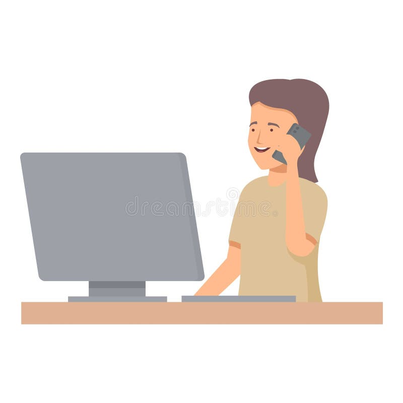 Person Talking Computer Stock Illustrations – 14,122 Person Talking ...