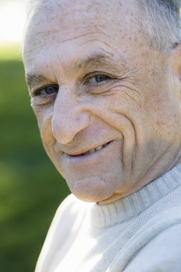 Smiling Old Man stock photo. Image of outside, smiling - 12096156