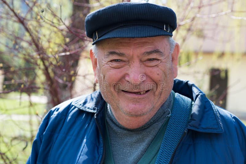 Smiling old man stock image. Image of outside, elderly - 36533863