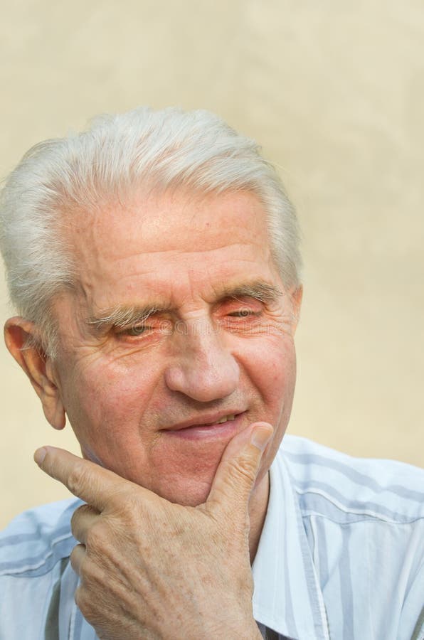 Smiling old man stock photo. Image of gladness, desperation - 37927672