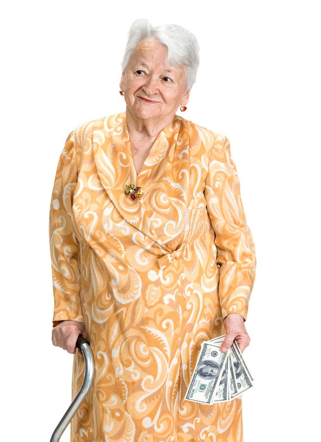 Smiling Old Woman Holding Money In Hands Stock Image - Image of america ... Smiling Old Woman Holding Money In Hands Stock Image - Image of america ...