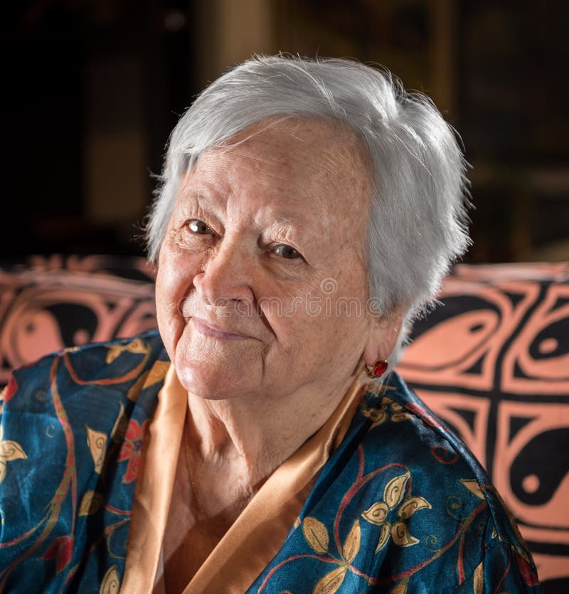 Smiling old woman stock image. Image of cheerful, hair - 77910681