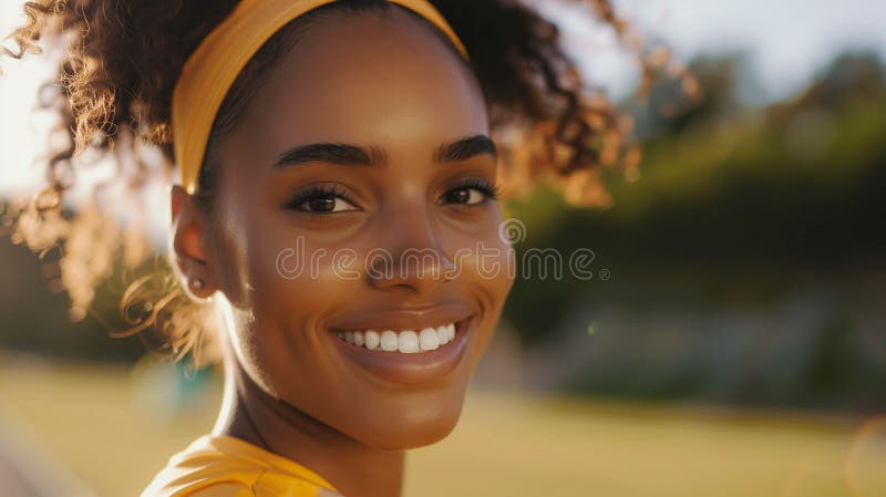 Smiling Olympic Athlete Posing for Camera during Training Session at ...
