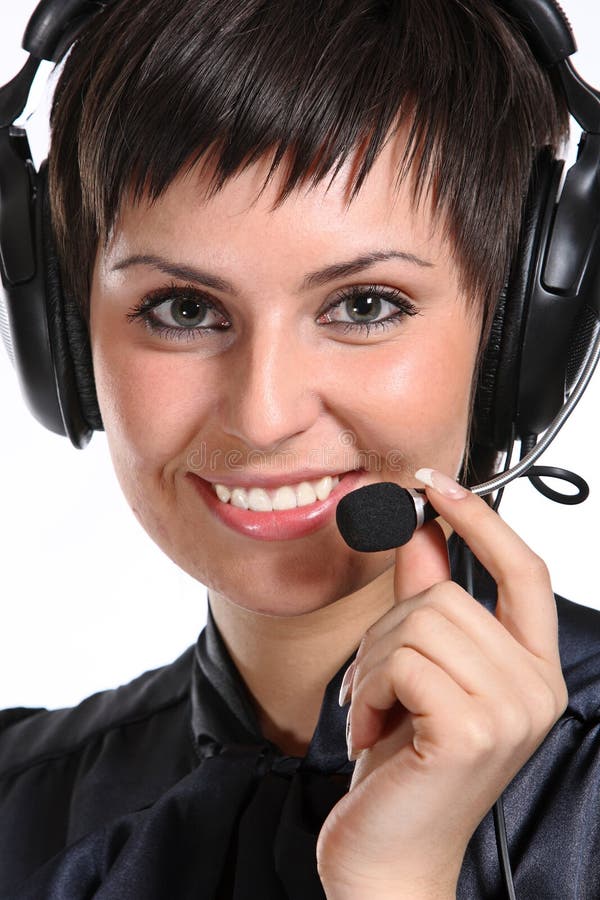 OPERATOR of a CALL CENTER stock image. Image of helpful - 1001105