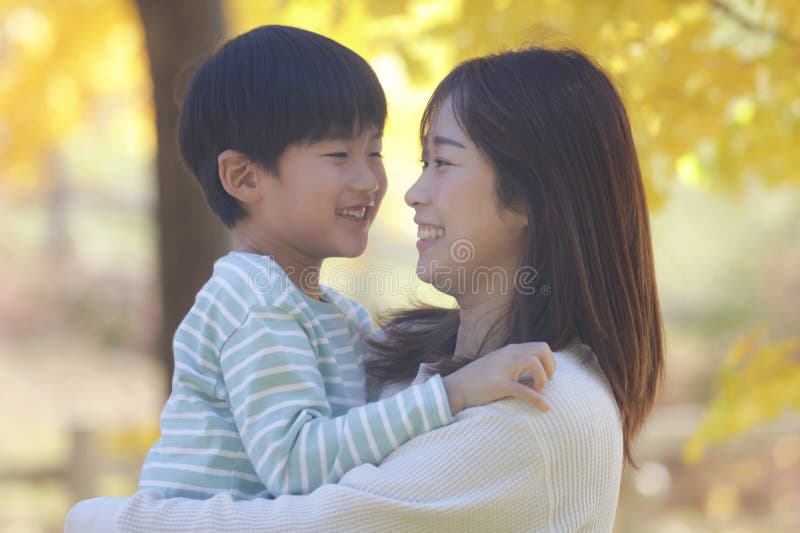 Smiling Parents and Children Stock Image - Image of kindergartener ...