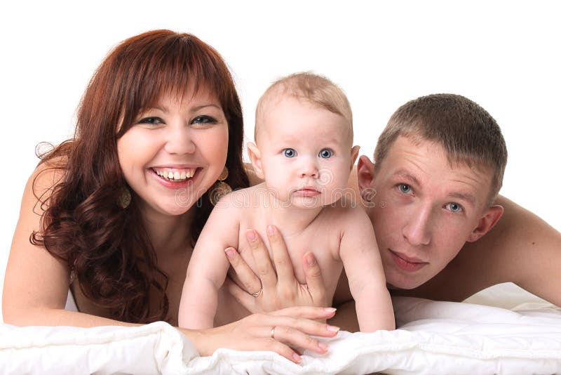 Smiling parents and child stock image. Image of young - 18178157