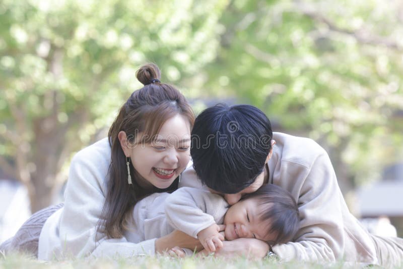 Smiling Parents and Children Stock Image - Image of wedding, people ...