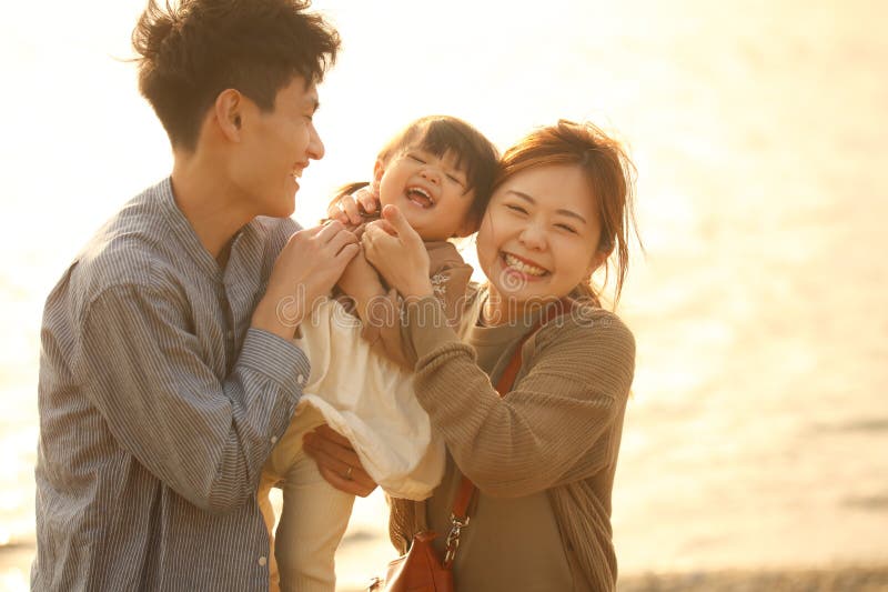 Smiling Parents and Children Stock Image - Image of friends, baby ...