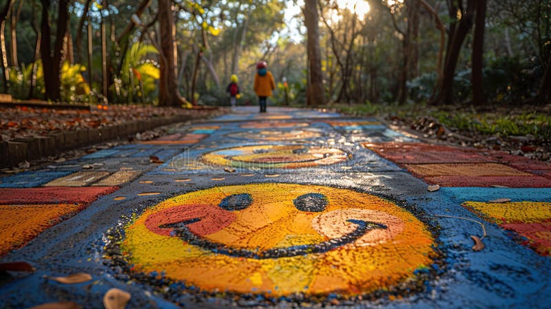 Smiling Path in the Woods stock illustration. Illustration of path ...