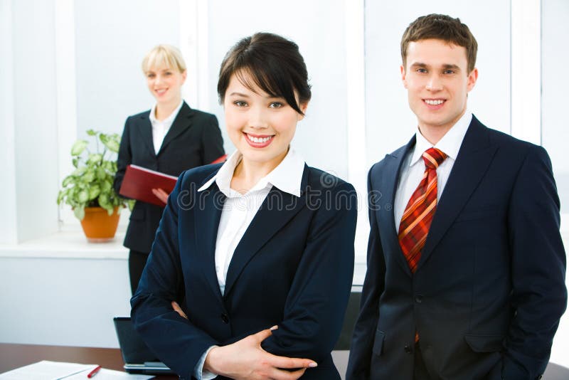 Smiling people stock image. Image of business, partnership - 4903379
