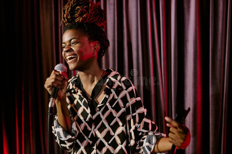 Smiling Performer Standing at Dj Table Playing Techno Music at ...