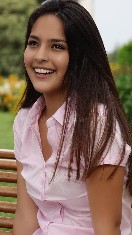 Smiling Peruvian Teen Girl Stock Image Image Of Teenager 91011193