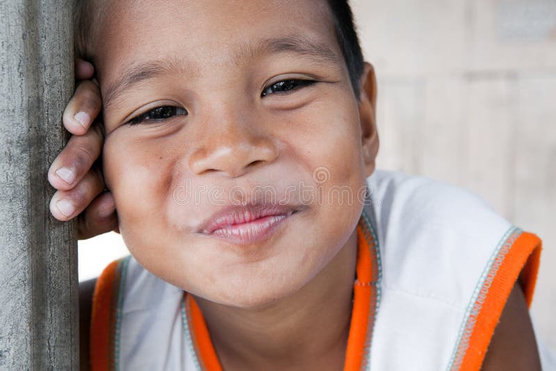 Smiling Philippine boy stock photo. Image of child, poverty - 18636068