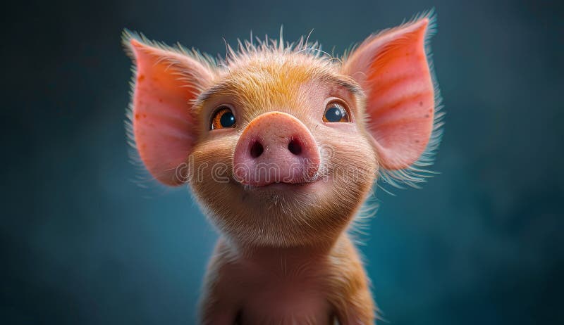 Smiling Piglet Portrait Close Up Stock Image - Image of piglet, nose ...