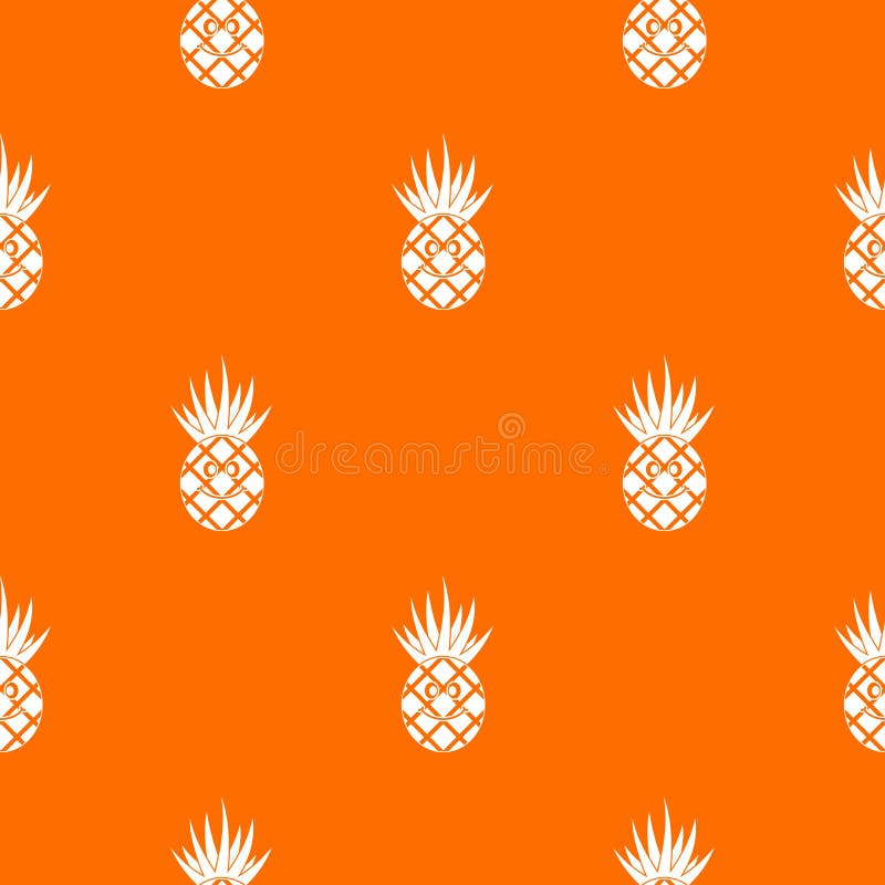 Smiling Pineapple Pattern Seamless Stock Vector - Illustration of organic, pattern: 98776575