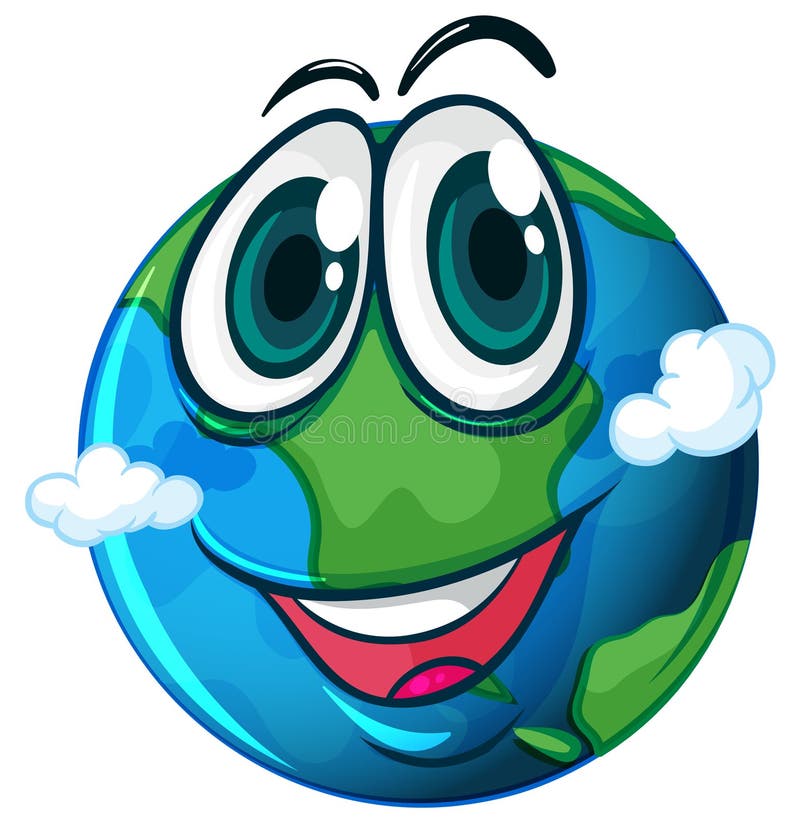 Smiling Planet Earth stock illustration. Illustration of clip - 2794723