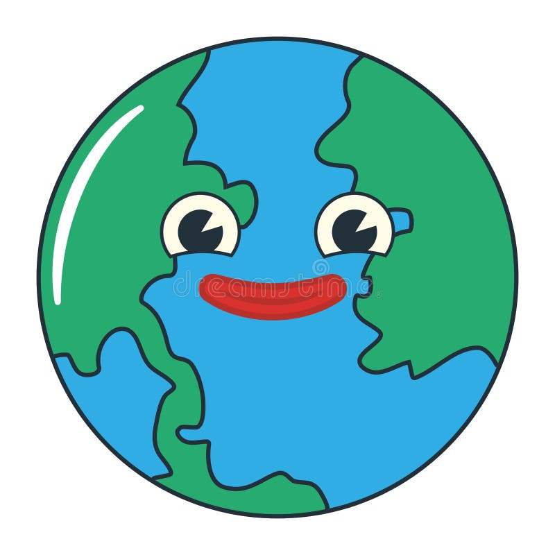Smiling planet earth stock vector. Illustration of happy - 261733116