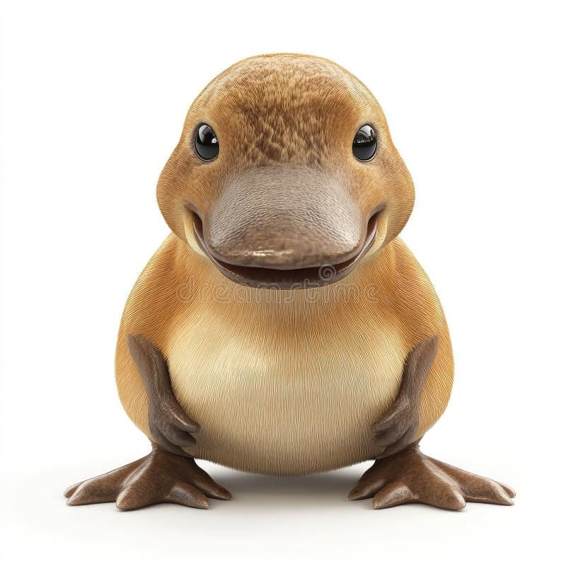 Adorable Platypus Cartoon Character, Smiling Friendly Wildlife Animal ...