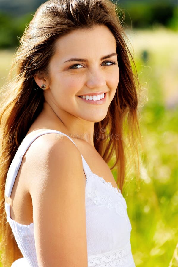 Smiling portrait stock image. Image of adult, female - 22136749
