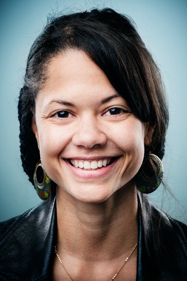 Smiling portrait stock image. Image of person, earings - 27689567