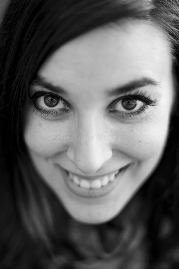 Smiling Portrait Face of Real Woman Stock Image - Image of aged, happy ...