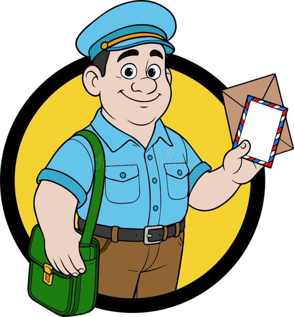 Smiling Postman Logo Vector Image Stock Vector - Illustration of ...