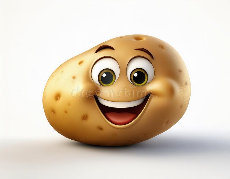 A Smiling Potato with a Big Grin Stock Image - Image of vegetable ...