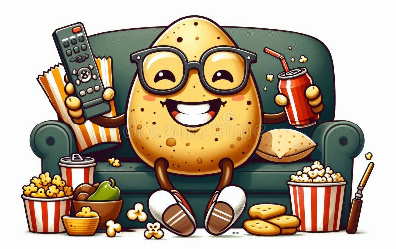 Couch Potato Cartoon Stock Illustrations – 164 Couch Potato Cartoon ...