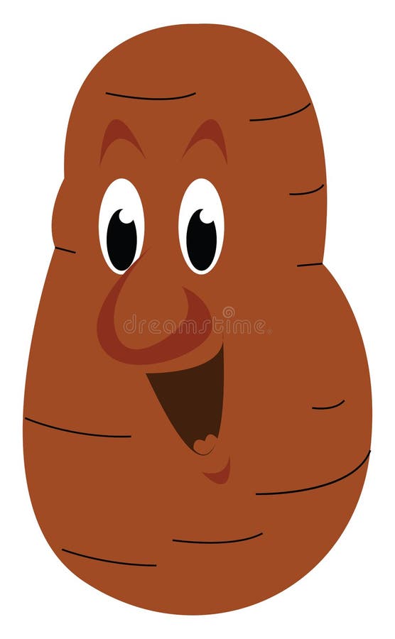 Smiling Potato Character Winking and Giving a Thumb Up Stock Vector ...