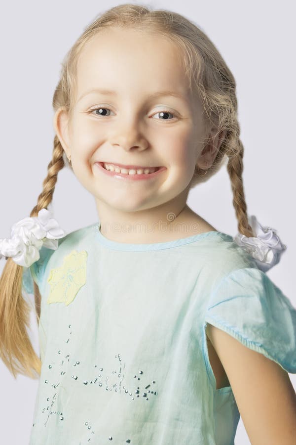 Smiling Pretty Little Child Stock Photo - Image of happily, artistic ...