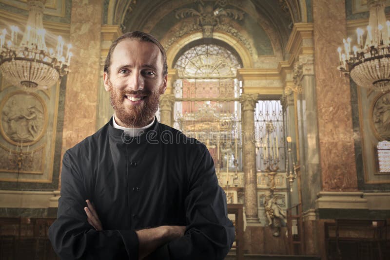 Smiling priest stock image. Image of joyful, clerical - 6307303