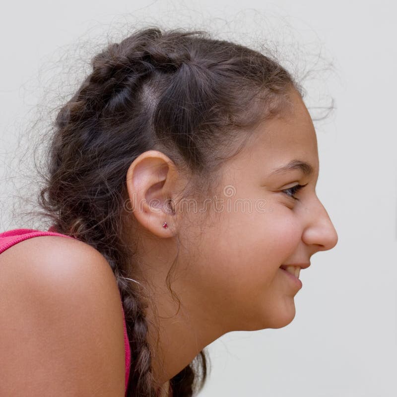 Smiling profile. stock photo. Image of female, expression - 2843734