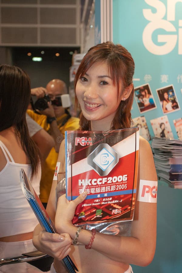 Smiling Promoter Girl at the Hk Computer Fiar 26 Aug 2006 Editorial ...