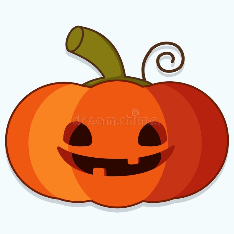 Smiling Pumpkin. Cartoon Flat Vector Illustration Stock Vector ...