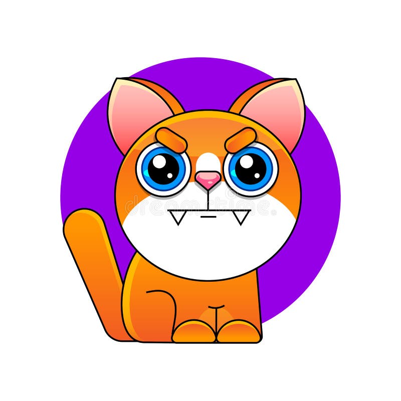 Smiling Red Cat Vector Illustration Isolated on Stock Vector ...
