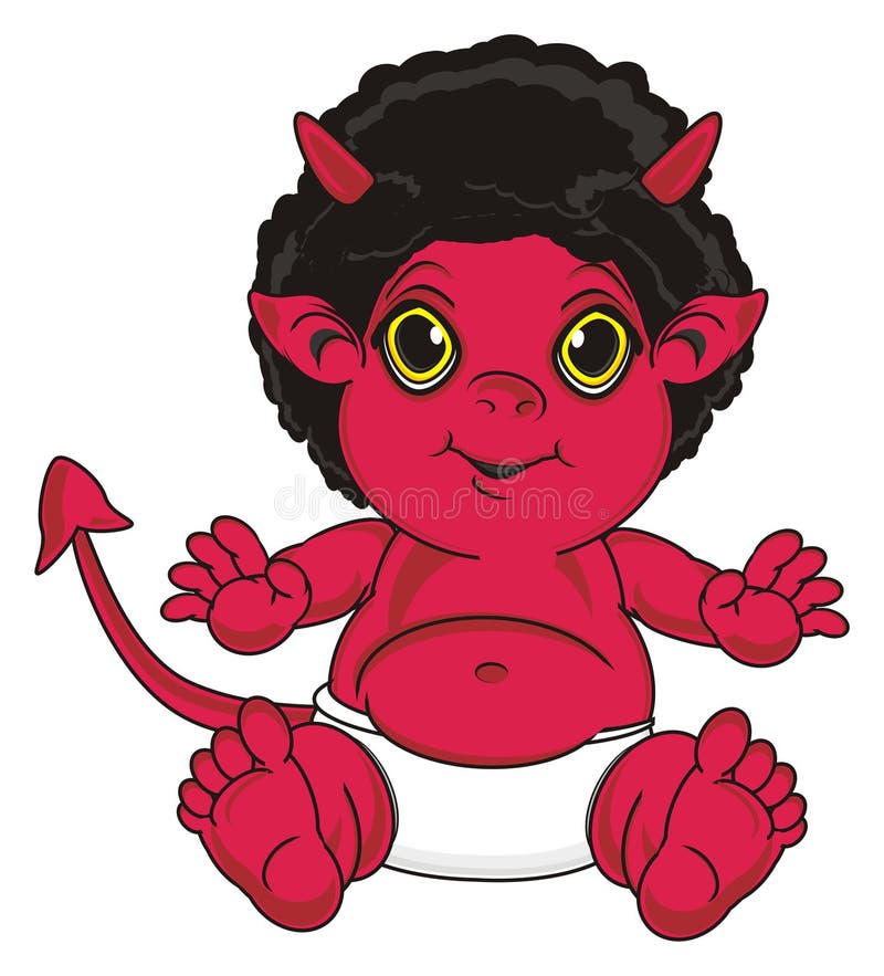 Smiling red demon stock illustration. Illustration of fictional - 89399778