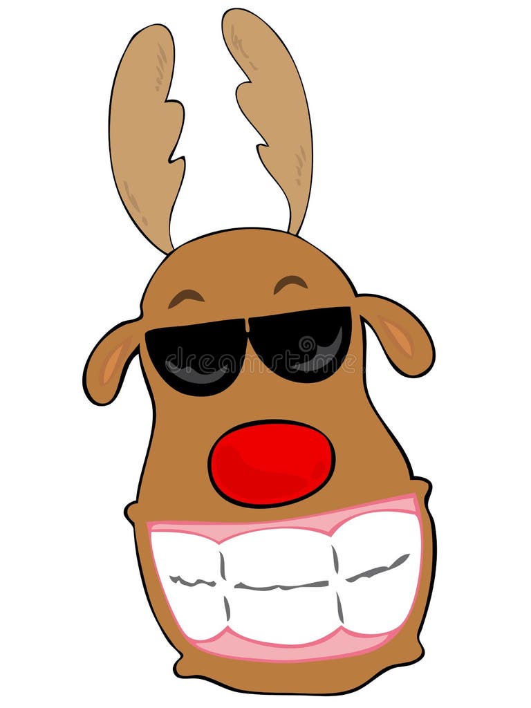 Smiling Reindeer Teeth Stock Illustrations – 60 Smiling Reindeer Teeth ...