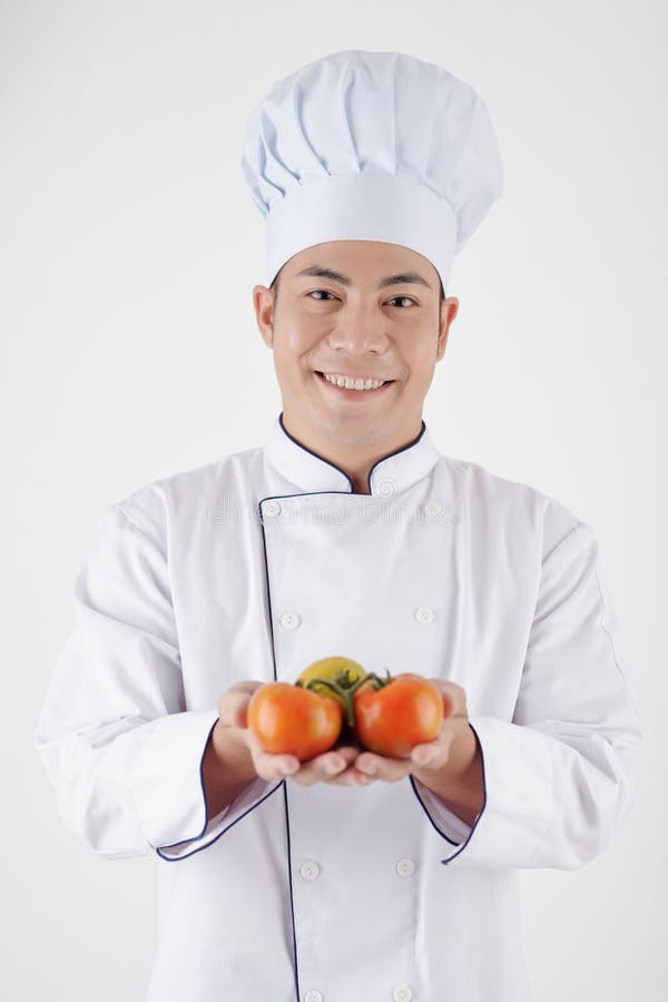Smiling Restaurant Chef stock image. Image of freshness - 237589305