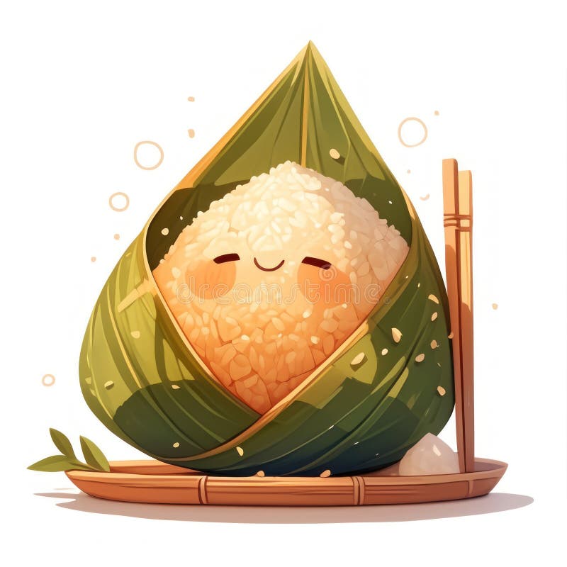 Smiling Rice Dumpling Illustration Generated with Ai Stock Illustration ...
