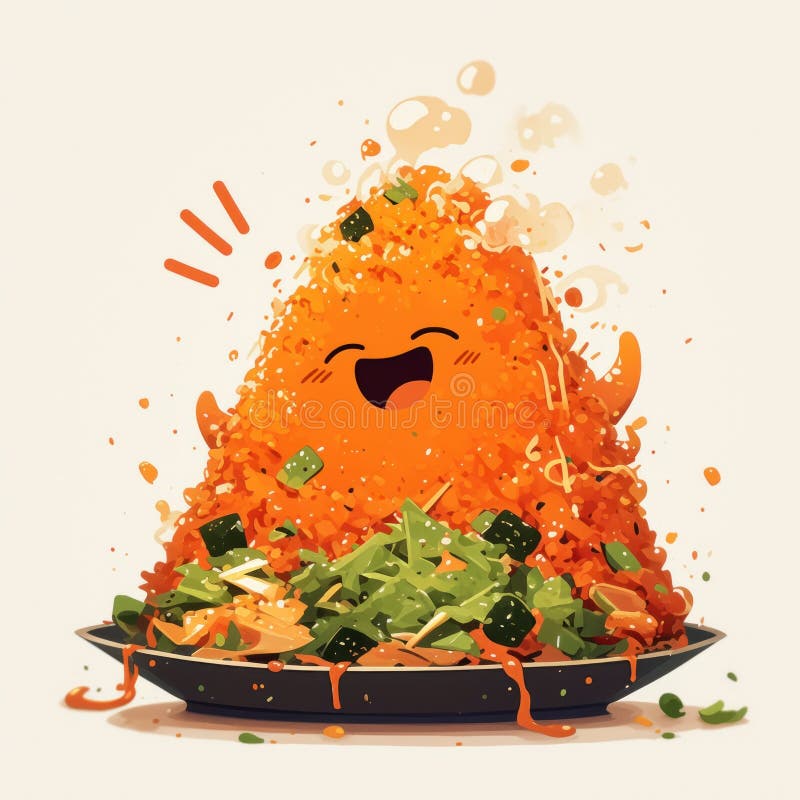 Smiling Rice Illustration Generated with Ai Stock Illustration ...