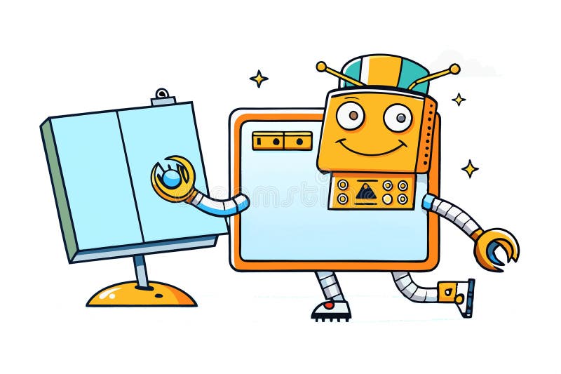 Smiling Robot.Chat GPT Open AI.Using Chatting Artificial Intelligence Chat Bot Stock ...